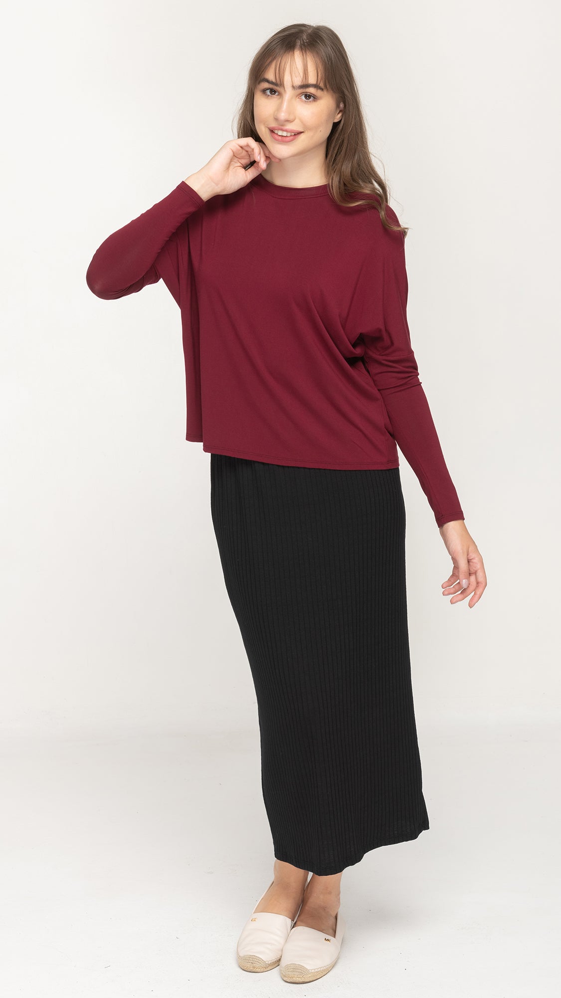 Dolman Monkey Top - Burgundy – KMW